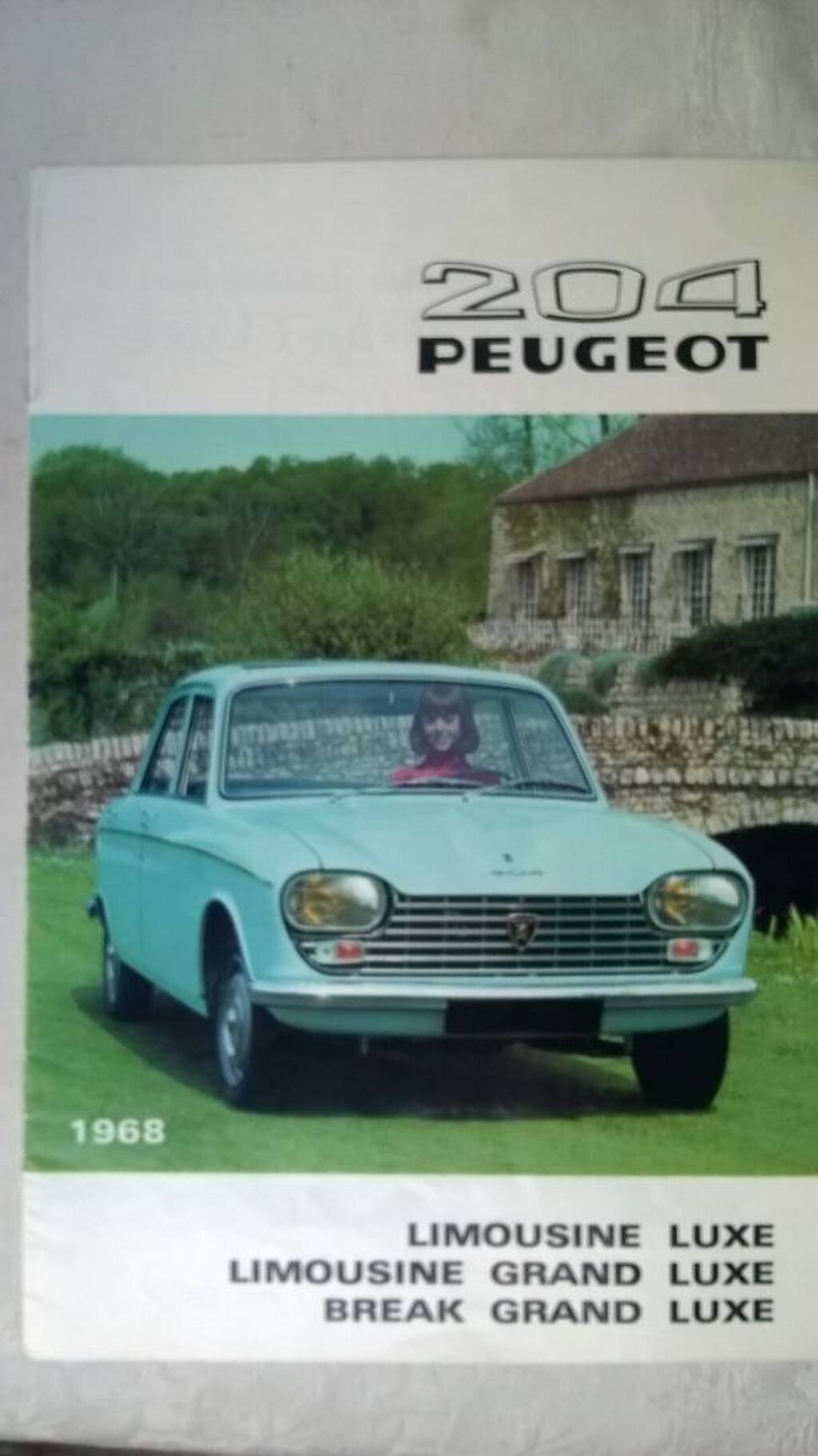 Prospekt: Peugeot 204, A4 format, 1968, 18 str, nem