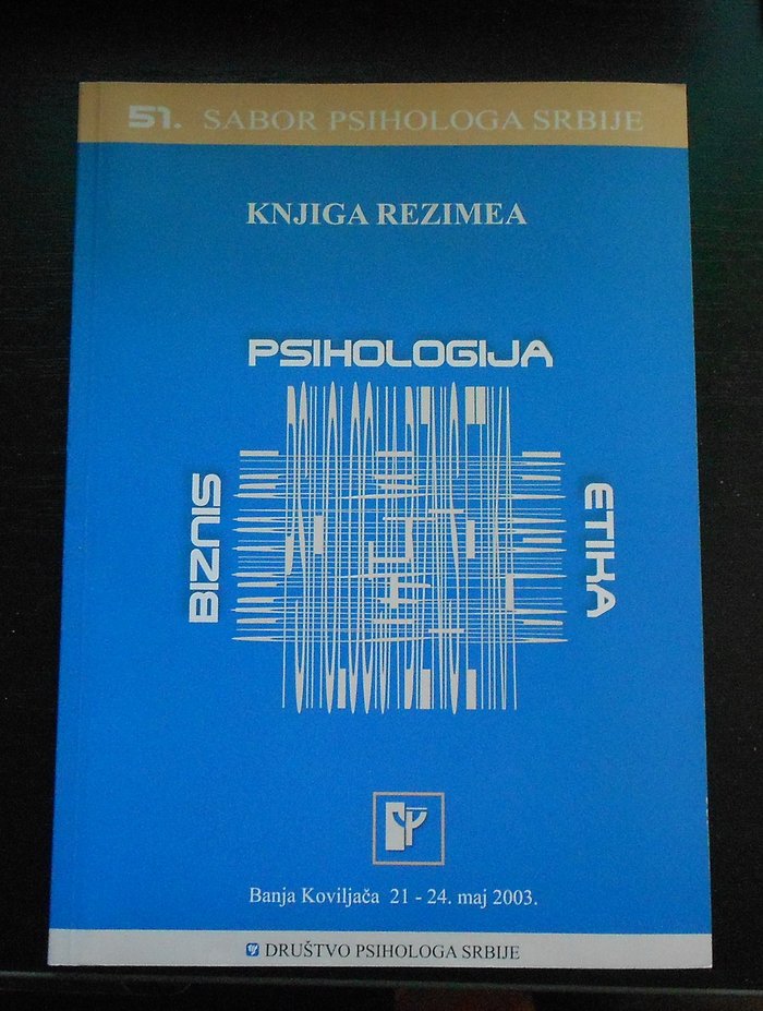 51. Sabor psihologa srbije (rezime) društvo psihologa srbije knjiga