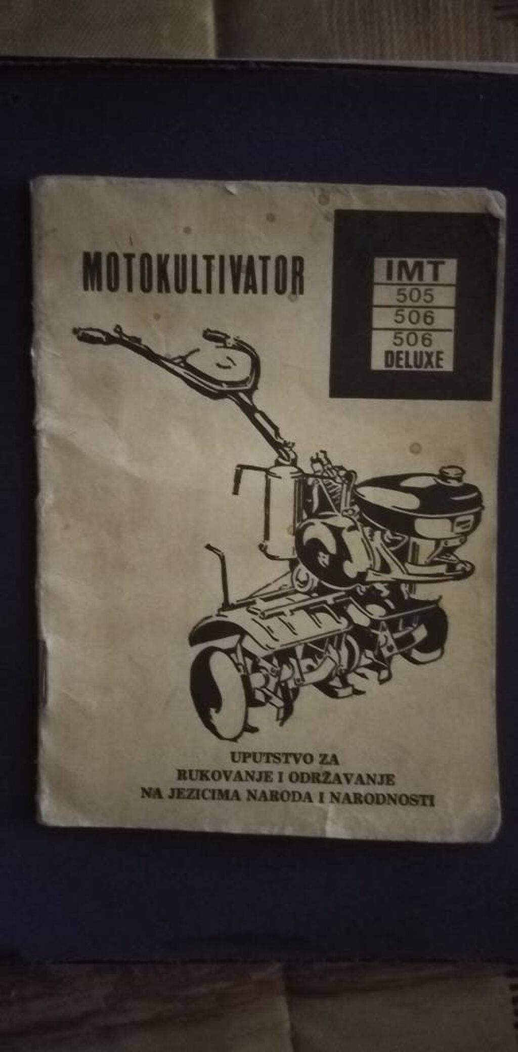 Tehnicko uputstvo za upotrebu za Motokultivator IMT 505/506/505 De