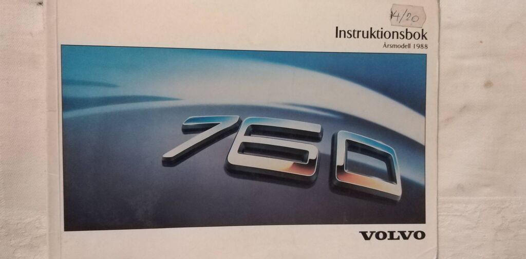 Tehnicko uputstvo za upotrebu za Volvo 760, 08/1987. 120 str.svedski