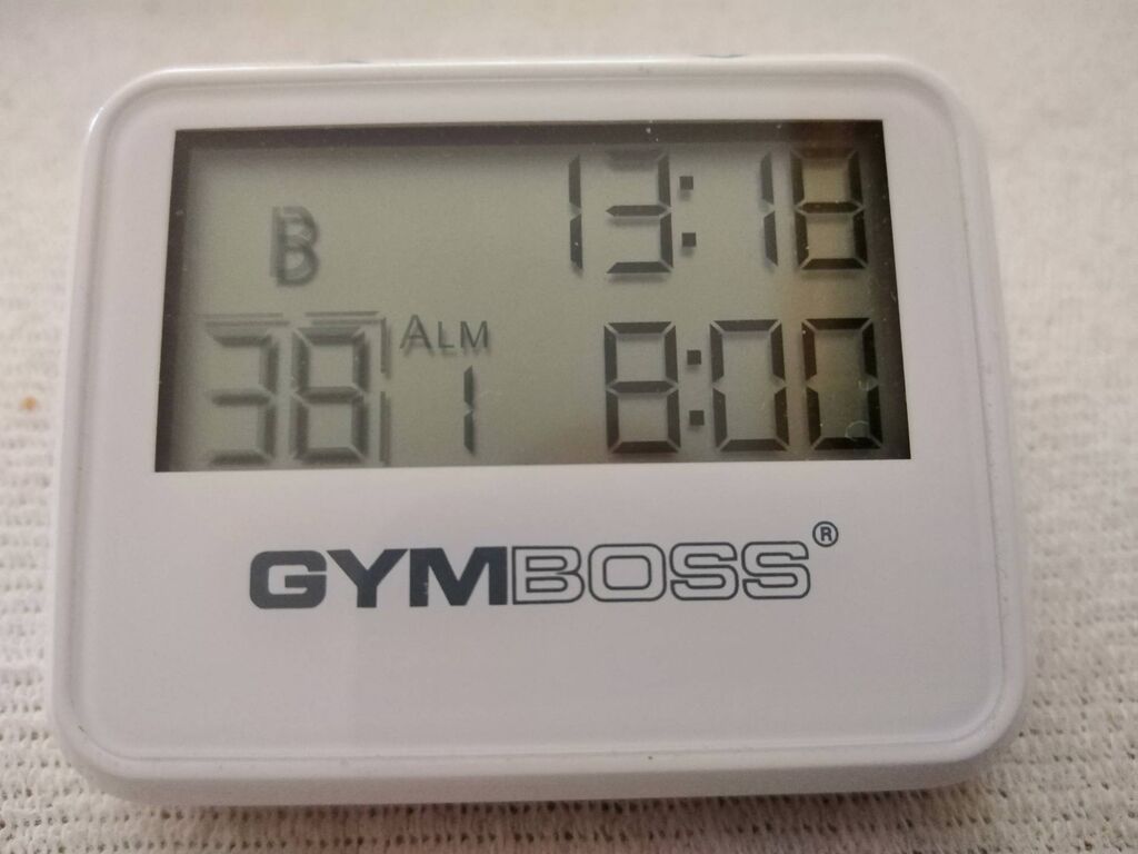 Gymboss Interval Timer and Stopwatch - White/Gray Gloss