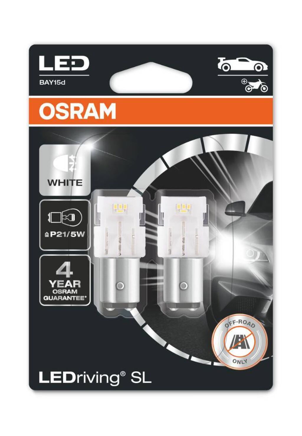 LED automobilske sijalice OSRAM LEDriving SL P21/5W White 7528DWP-02B