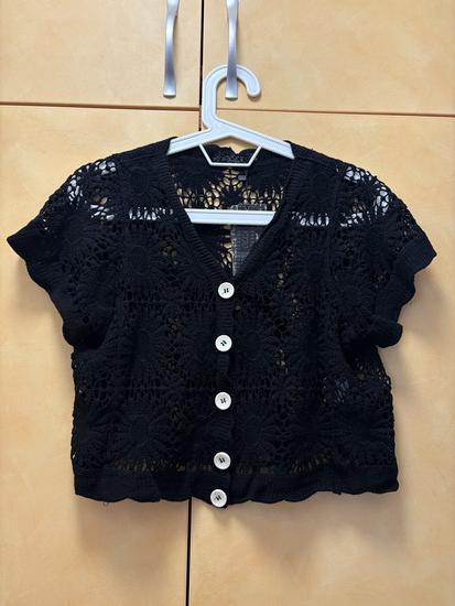 Crni heklani bolero NOVO SA ETIKETOM