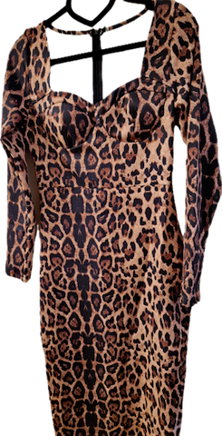Leopard midi haljina VANITYSCOLLECTION