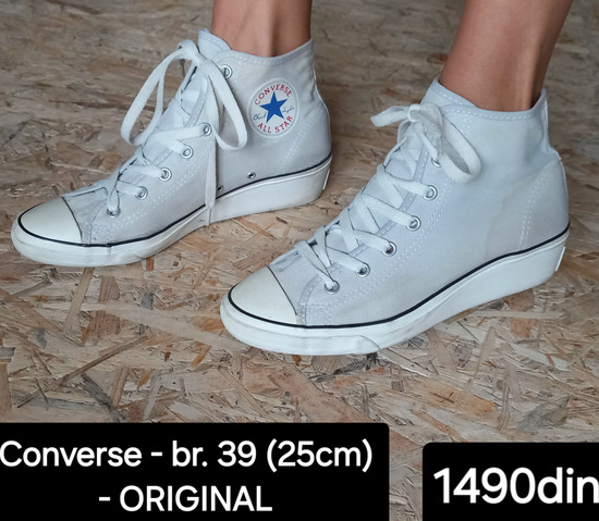 Converse ženske patike Starke platforma sive 39