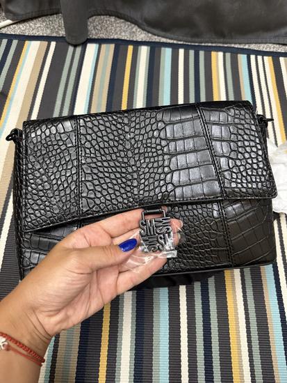 Nova kroko Steve Madden crna torba
