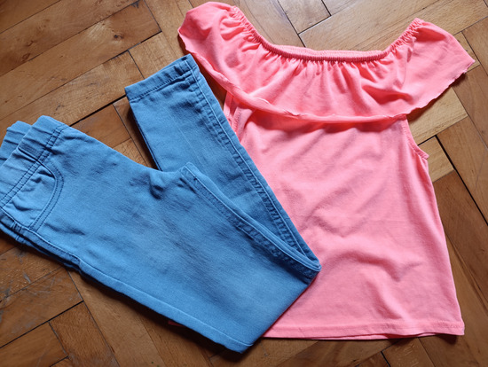 Slim farmerkice i bluzica 7-8g