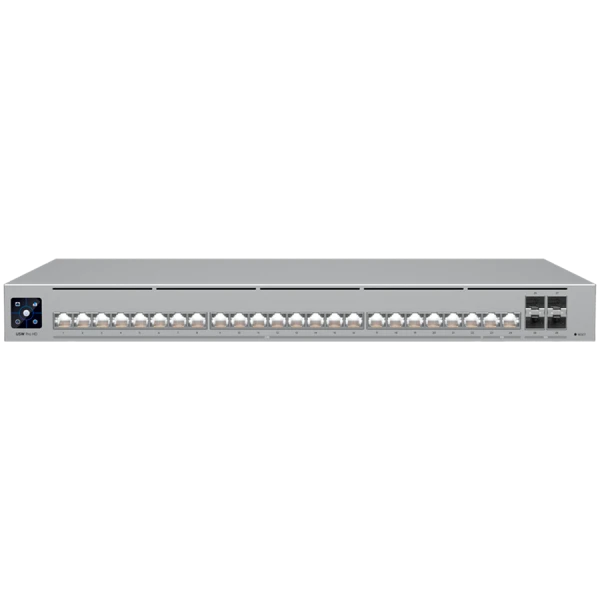 Ubiquiti Layer 3 Etherlighting switch USW-PRO-HD-24-EU, (22) 2.5 GbE, (2) 10 GbE ports, (4) 10G SFP+ ports. DC power backup ready ( USW-PRO