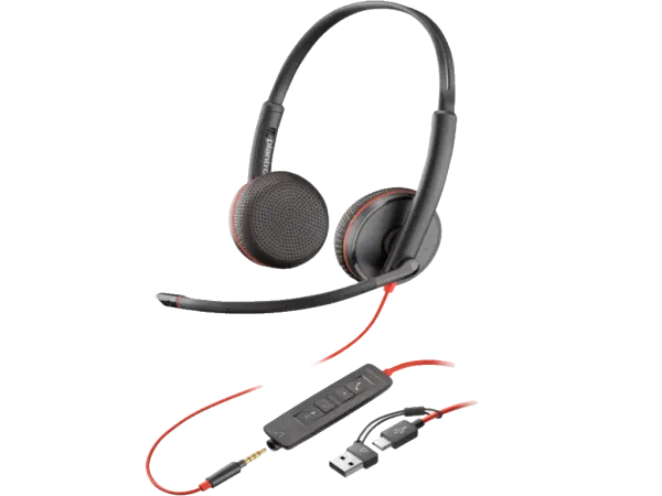 Slušalice HP Poly Blackwire 3225 Stereo USB-C Headset +3.5mm Plug +USB-CA Adapter8X229AAcrna ( 8X229AA )