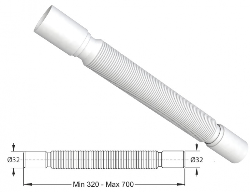 SIFON NASTAVAK Ø40 – ALCA A72