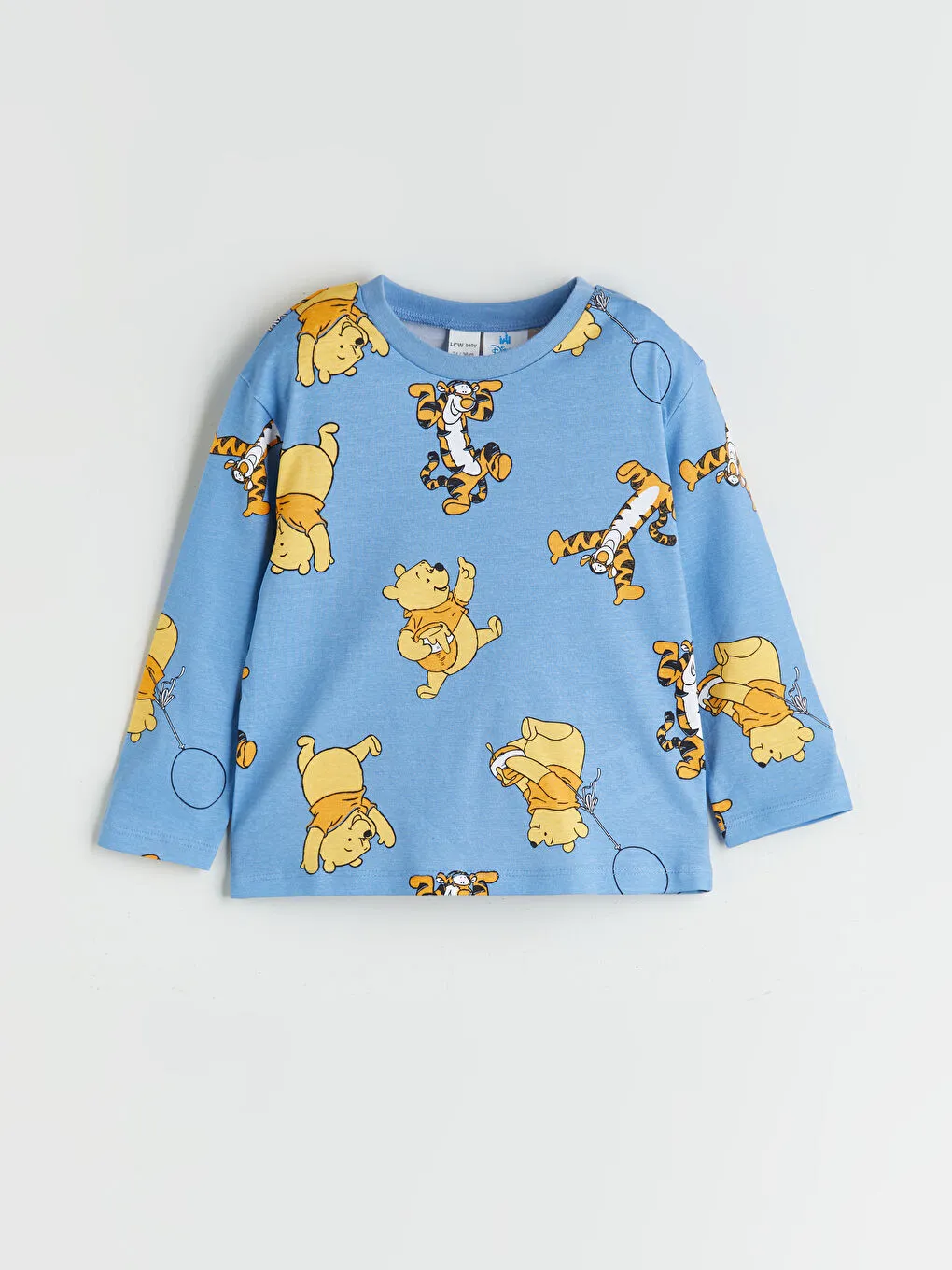 LCW baby Okrugli Izrez Winnie The Pooh Štampan Komplet Pidžama Za Bebe Dečake