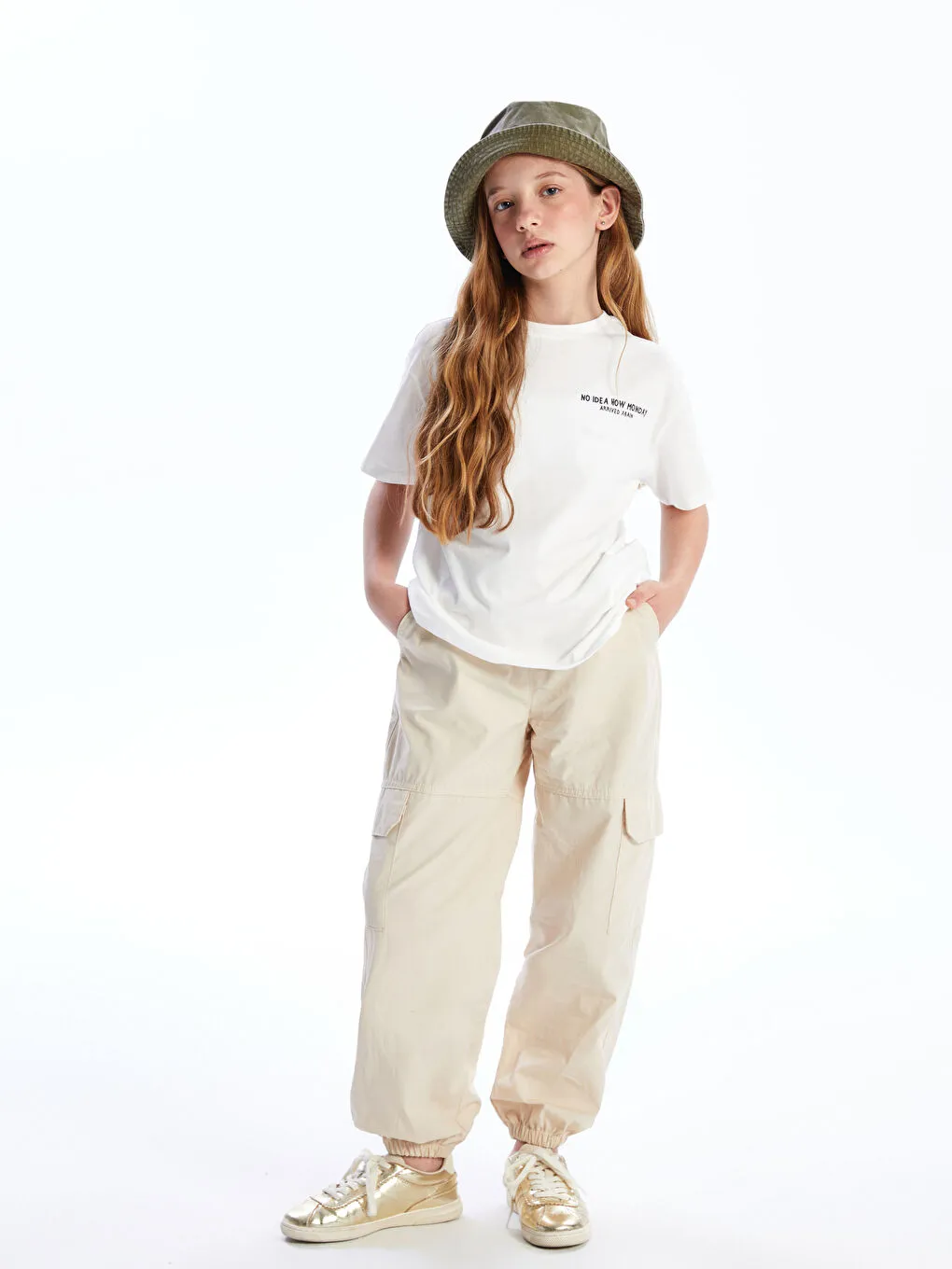 LCW Kids Elastični Struk Dečji Cargo Padobranske Pantalone