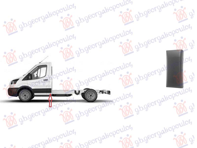 LAJSNA STUBA PREDNJIH VRATA SIVA (ZADNJI DEO) (OTVORENA KAROSERIJA) Leva str. FORD TRANSIT (2019-) (OEM: 1842993, 1845704, BK31-D29397-AA5CND)