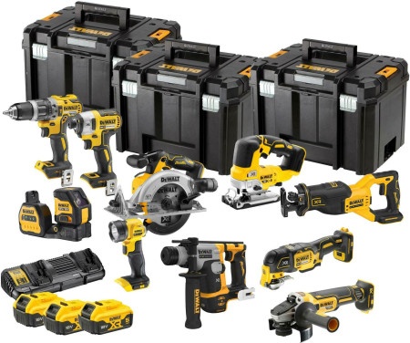 DeWalt DCK1012P4T akumulatorski set mašina, 18V XR, 10 delova, TSTAK koferi ( DCK1012P4T )
