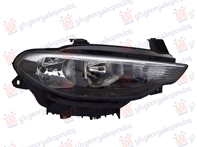 FAR ELEKTRICNI CRNI (H3/H15) (TYC) Desna str. FIAT TIPO (2016-2021) (OEM: 52214456)