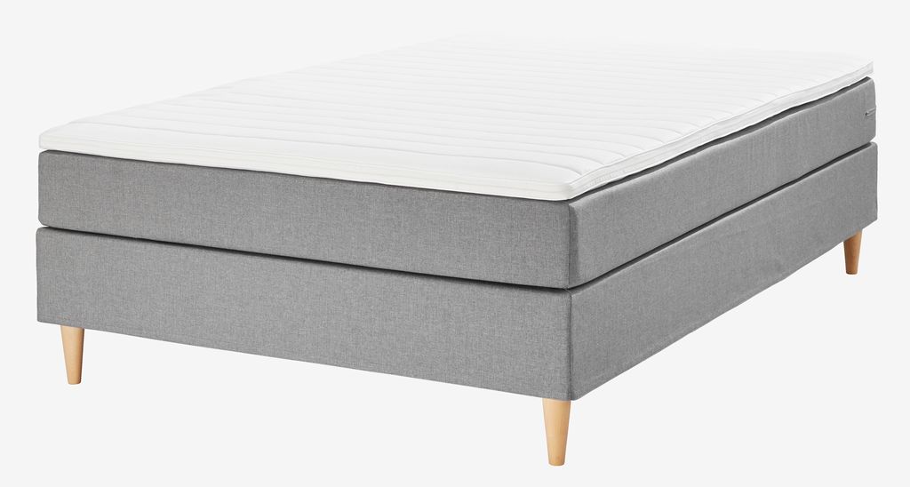 Boxspring krevet 140x200cm LEIRKUP siva-23 mekan
