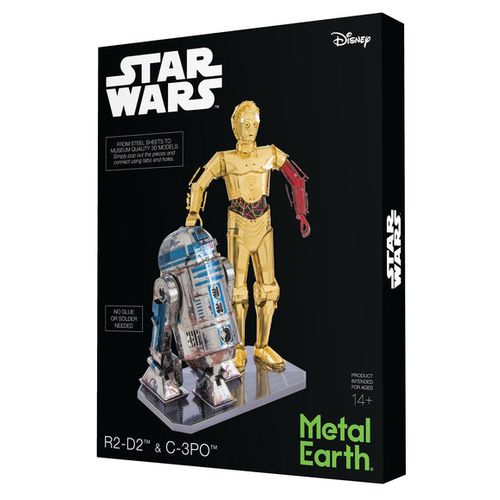 Metal Earth 3D metalna maketa - STAR WARS Set robot C-3PO + R2D2