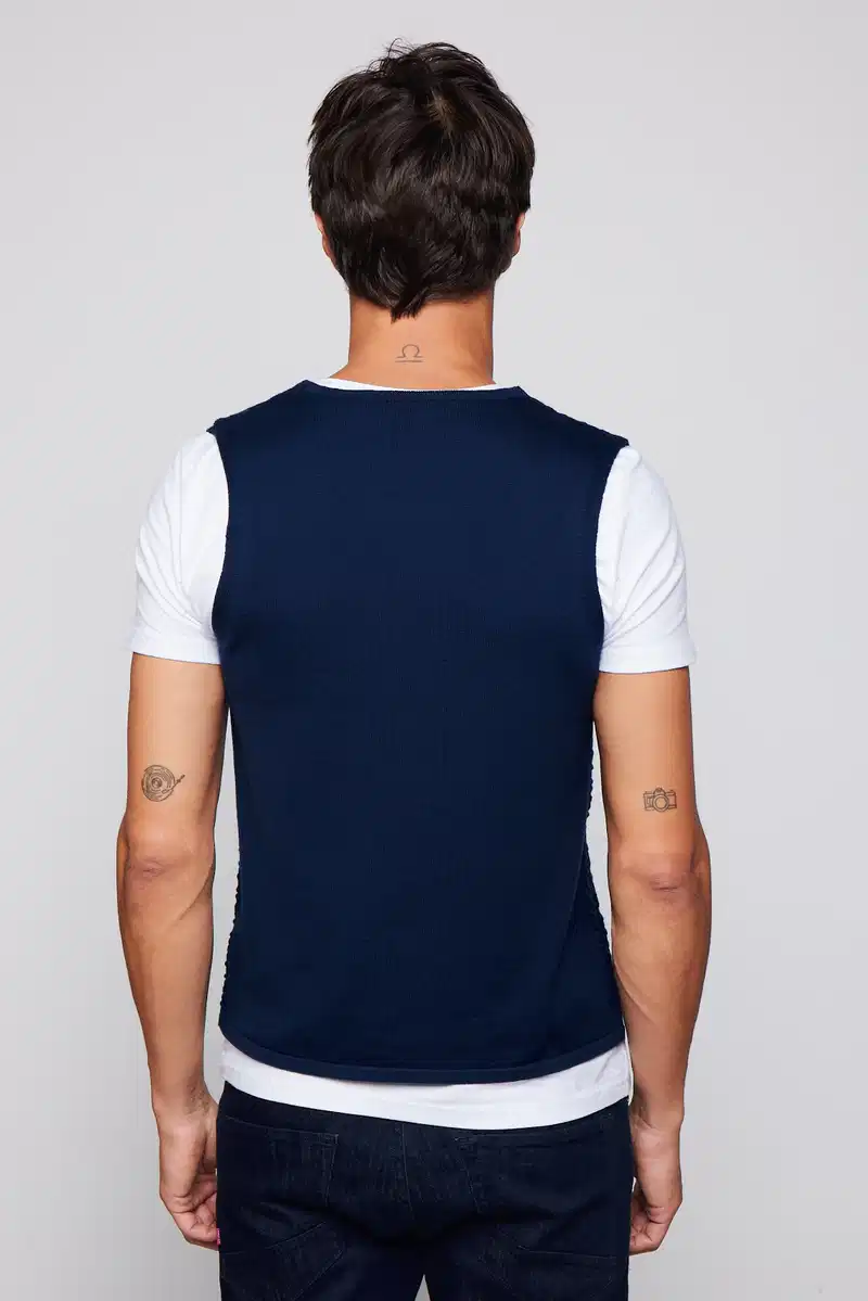 Slim Fit Pleteni Prsluk