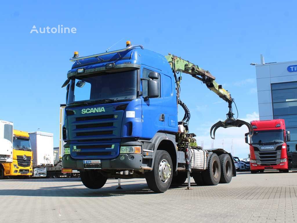 Scania R420, 6x4, EURO 3, HYDRAULIC ARM LOGLIFT F135ZT94A, LIGHTS tegljač