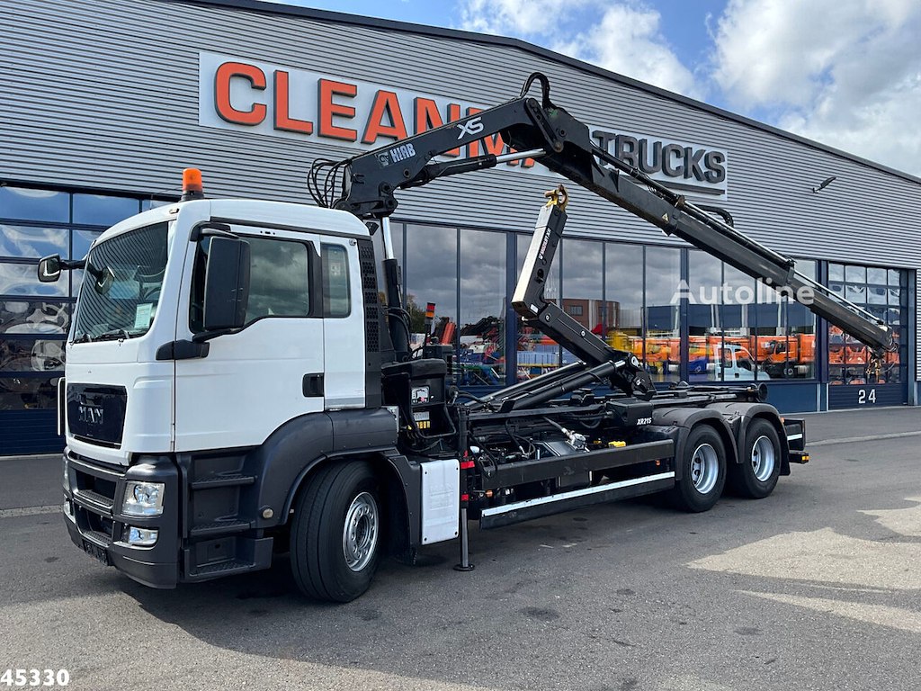 MAN TGS 26.360 6x4 Hiab 12 Tonmeter laadkraan kamion rol kiper