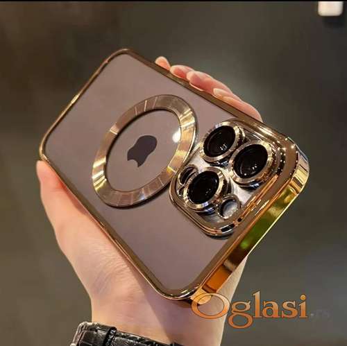 IPhone 15 pro ZLATNA maska Magsafe