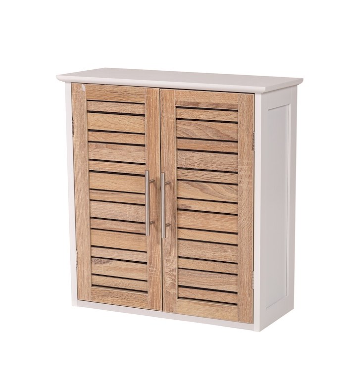 Tendance kupatilski ormaric sa 2 vrata i 1 policom stockholm 52x22x55cm mdf bambus belaID EK000743484