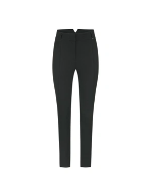KLASIČNE CRNE SUŽENE PANTALONE SA NABOROM
