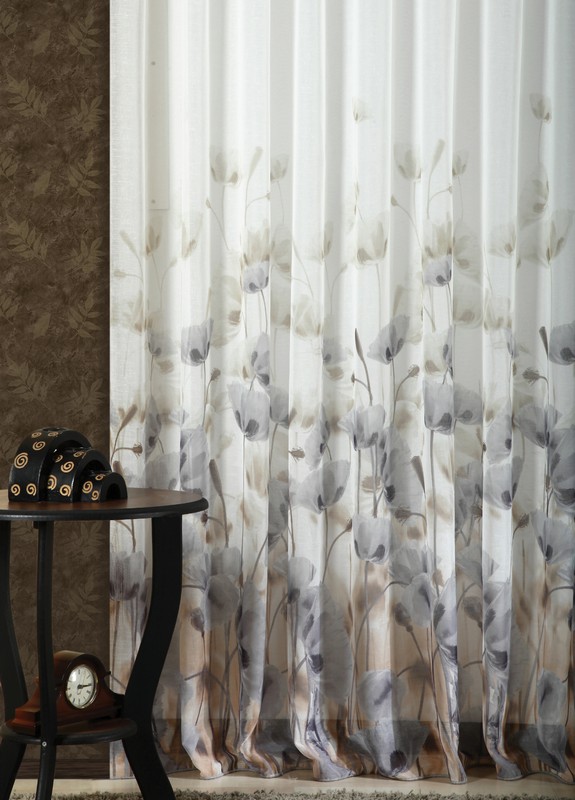 ZAVESA LOLA FLOWER - color 705 Grey
