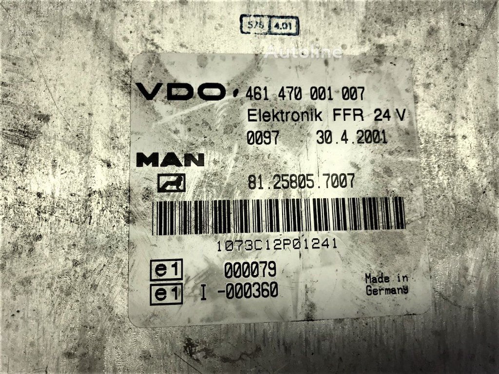 VDO TGA 18.430 (01.00-) 81.25805-7015 upravljačka jedinica za MAN 4-series, TGA (1993-2009) kamiona