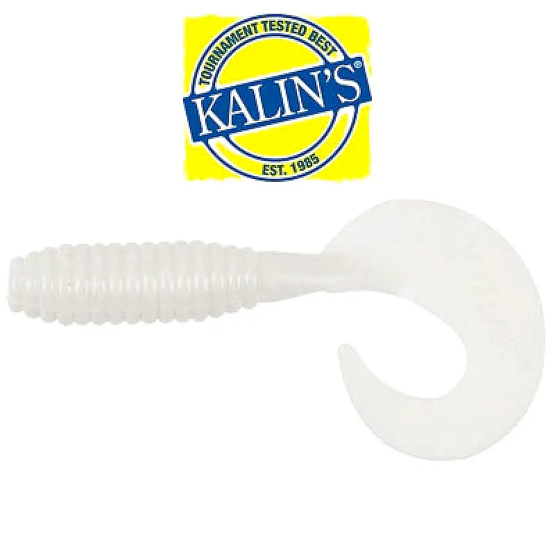 KALINS Lunker Grub 4" WHITE (4G10215)