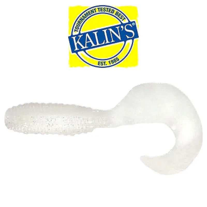 KALINS Lunker Grub 3" WHITE ICE (3G10153)