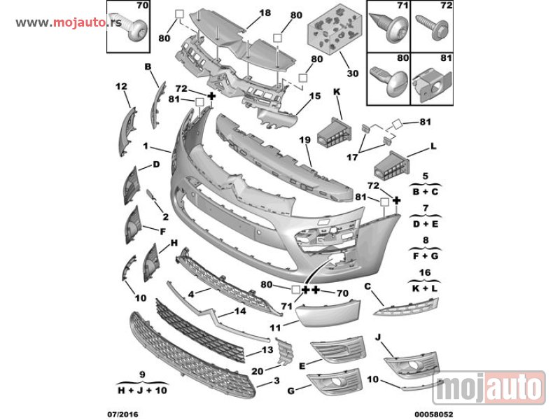 Citroen C4 Picasso Podmaska Prednja 07-14,NOVO