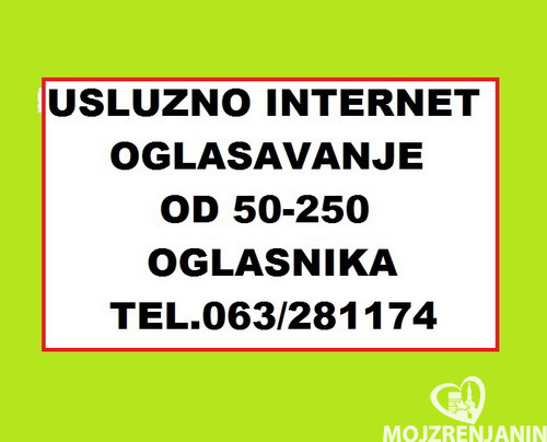 Usluzno internet oglasavanje na 50-100-150-200 oglasnika