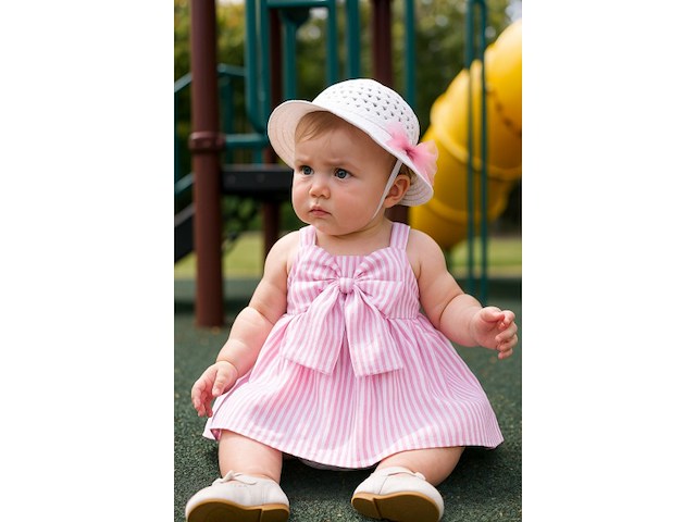 Haljinica za bebe devojcice Roze 9-12m NOVO