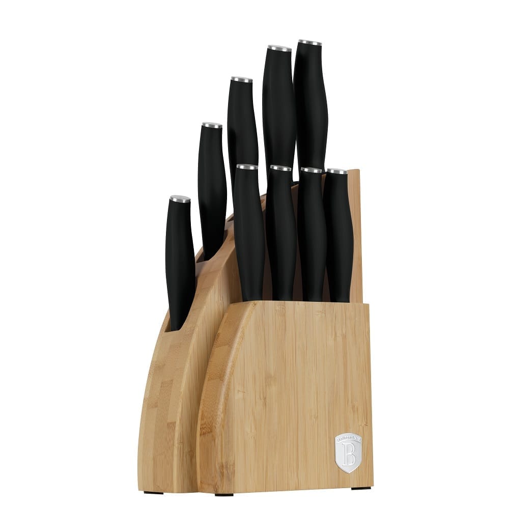 BH2979 Set nozeva sa postoljem od bambusa BerlingerHaus Matte Black