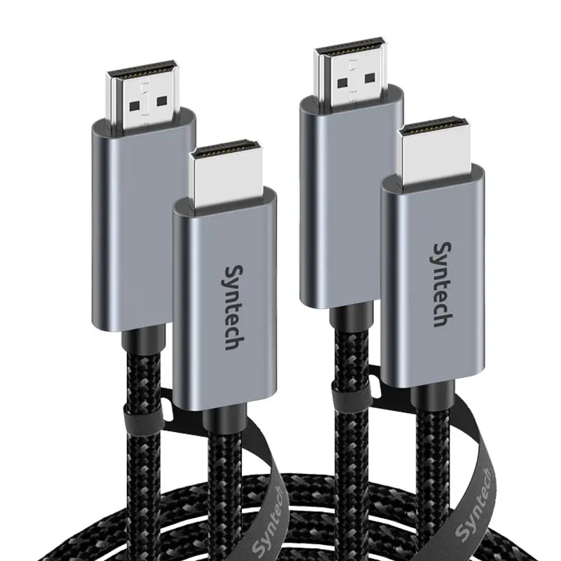Kabel Syntech HDMI na HDMI 4K braided (2 komada) crni
