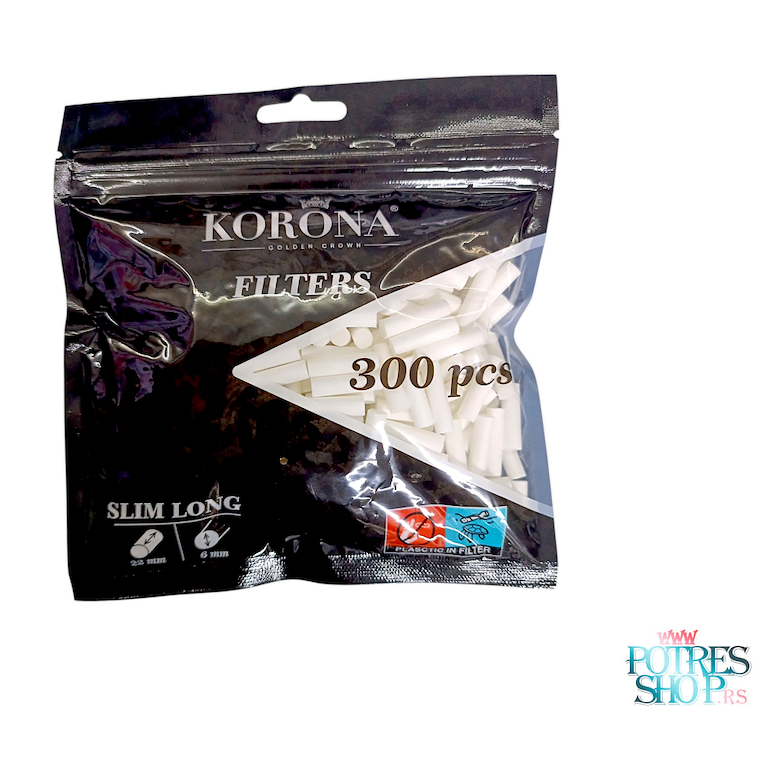 KORONA XL SLIM FILTERI 6X22MM 300