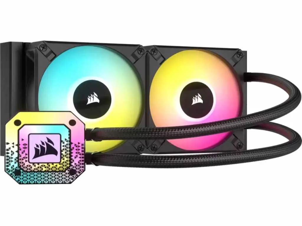 Corsair Kuler za PC iCUE H100i Elite Capellix XT, 2 ventilatora, AF RGB, Crni