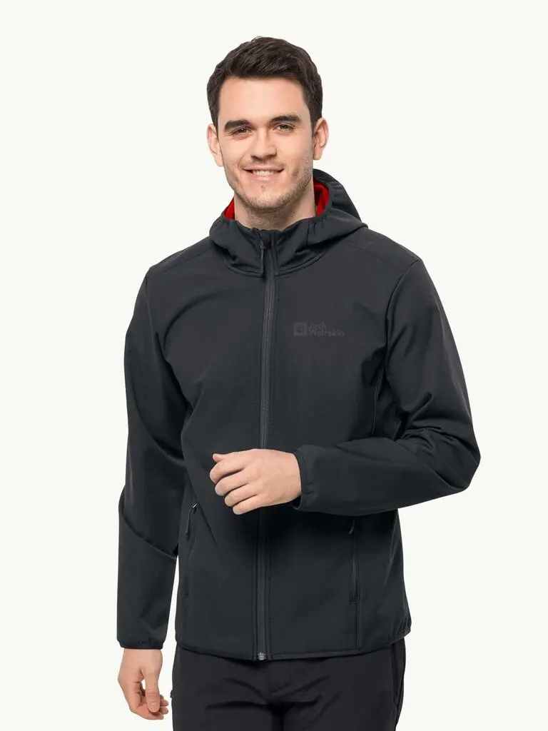 Jack Wolfskin Muška jakna Bornberg softshell Hoody, Tamnosiva