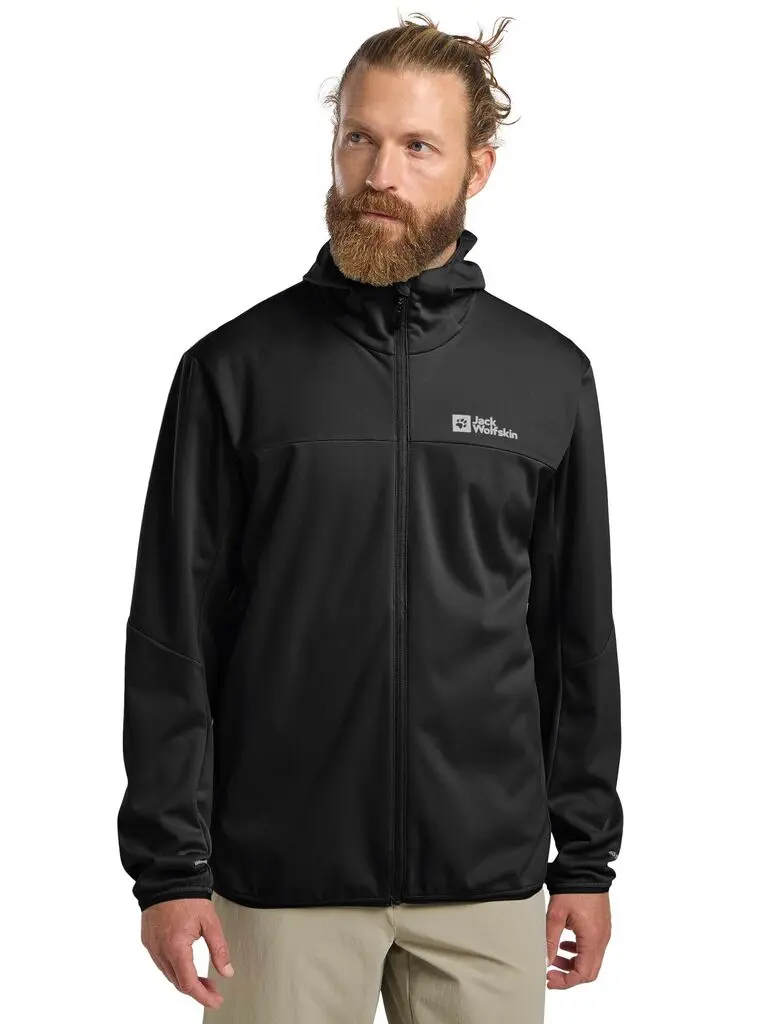 Jack Wolfskin Muška jakna Feldberg Hoody , Crna