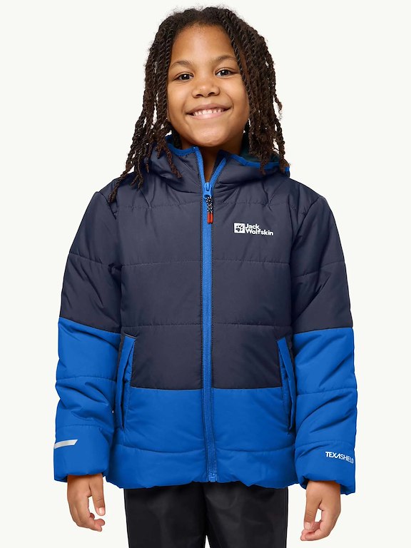 JACK WOLFSKIN Dečija jakna sa kapuljača Two Hills Ins, Plava
