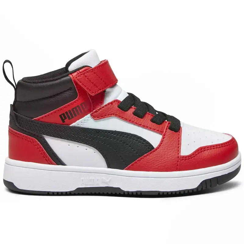 Puma Patike za dečake Rebound V6 Mid, Crveno-bele