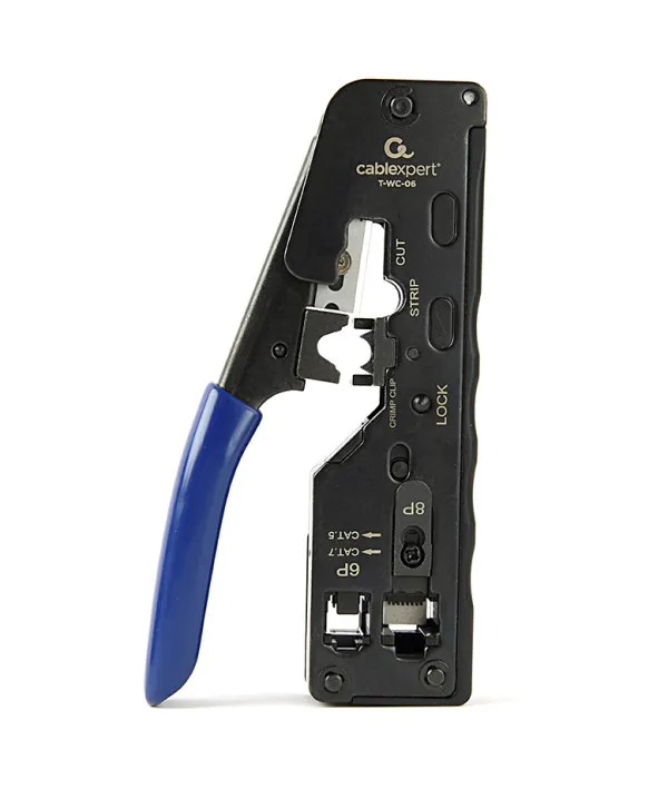 GEMBIRD T-WC-06 Gembird Klesta za krimpovanje CAT.7 LAN pass-through plug, 8P8C, 6P6C, blue