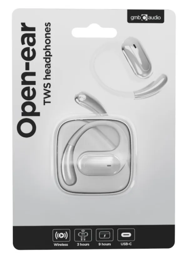 GEMBIRD OWS-01-W Gembird bluetooth V5 open-ear slusalice, TWS, white