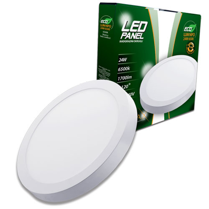 LED panel ECO LUMNPO-24W 6500K nadgradni okrugli 1700lm
