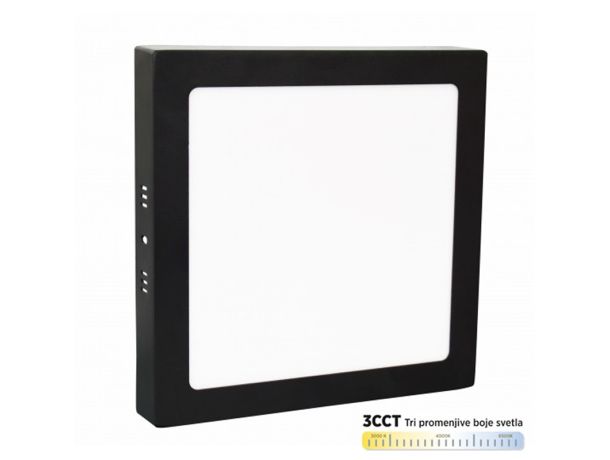 M30NK-BK-CCT 30W 3000~6500K crni nadgradni kvadratni LED panel Mitea Lighting (25 mes.)