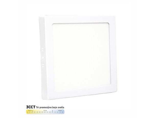 M24NK-CCT 24W 3000~6500K beli nadgradni kvadratni LED panel Mitea Lighting (25 mes.)