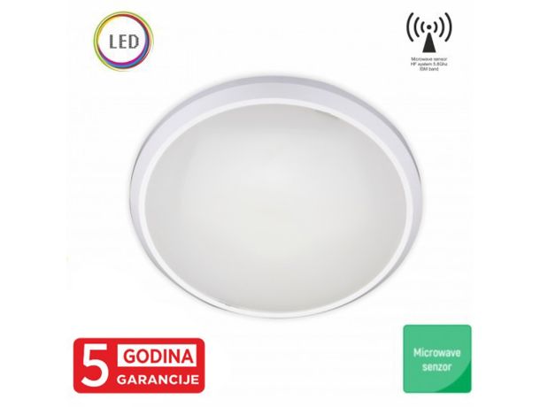 M271-C 12W IP20 okrugla LED plafonjera sa microwave senzorom pokreta fi250x56mm ISM band IK10 5Y Mitea Lighting
