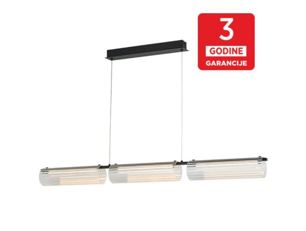 M10950 LED VISILICA 24W 3000K peščano crna + staklo 3Y Mitea Lighting