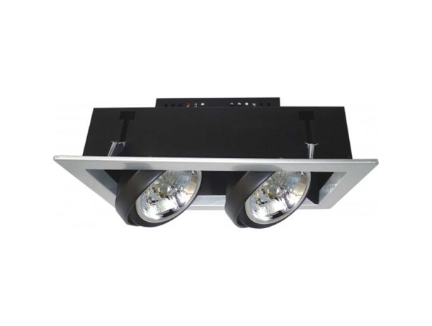 -R M2070-2 ugradni komplet 2xALU111 sivi Mitea Lighting